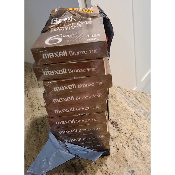 Maxell | Media | New Pack Maxell Bronze T120 Vhs Tapes Sealed Plus One ...